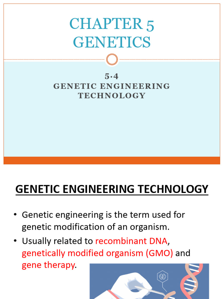 5 4 Genetic Engineering Technology Pdf