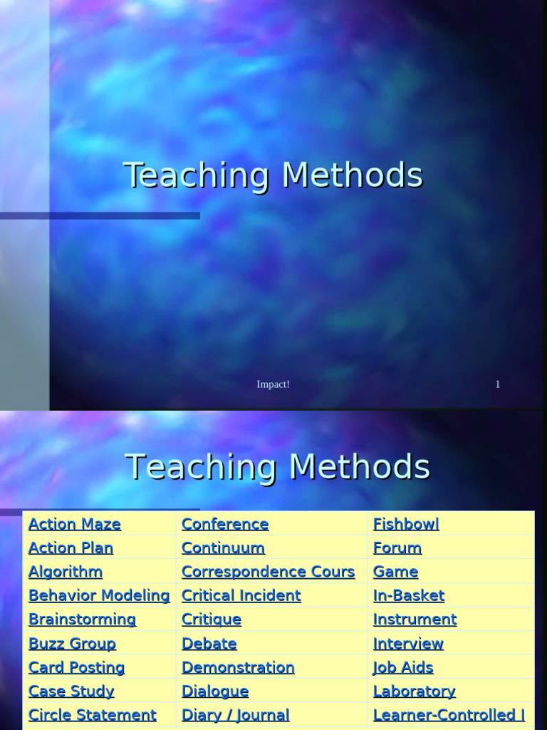 Teaching Methods | PDF