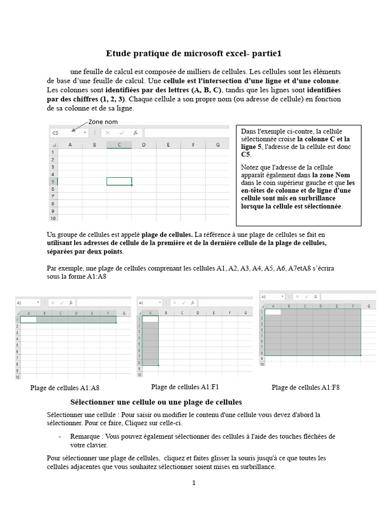 Support Excel Niv2 - Part1 | PDF