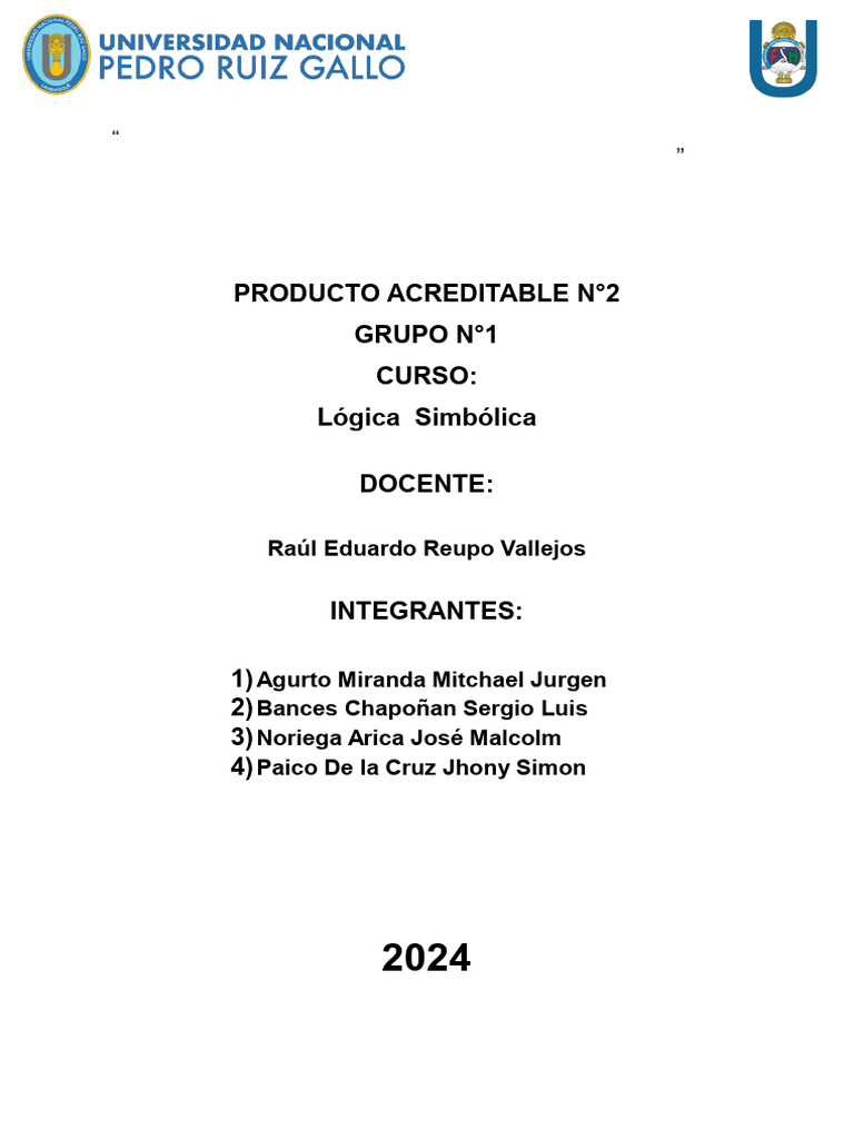 Logica 2 - P2 | PDF