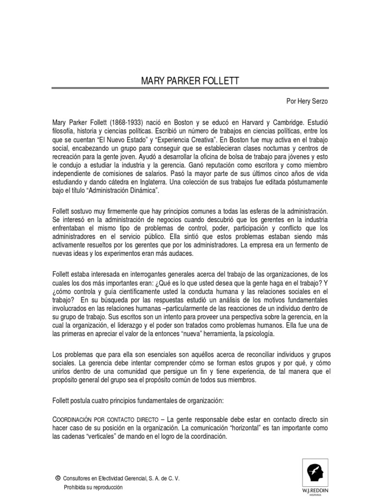 Mary Parker Follett | PDF
