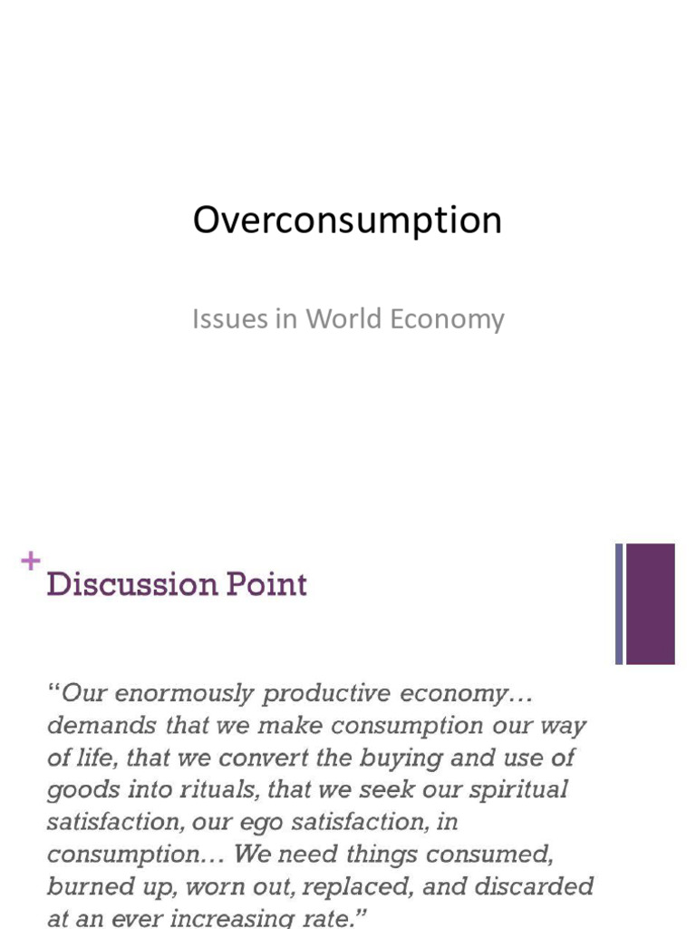 Overconsumption | PDF
