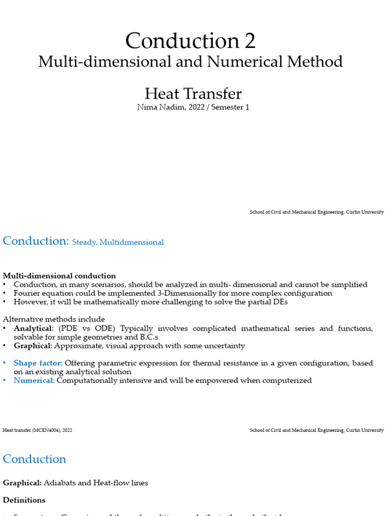 Lecture 03 - Conduction 2 | PDF