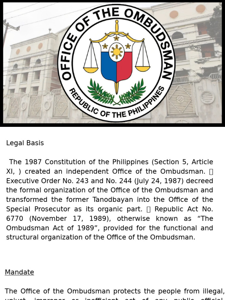 Rules of Procedure of The Office of The Ombudsman | PDF