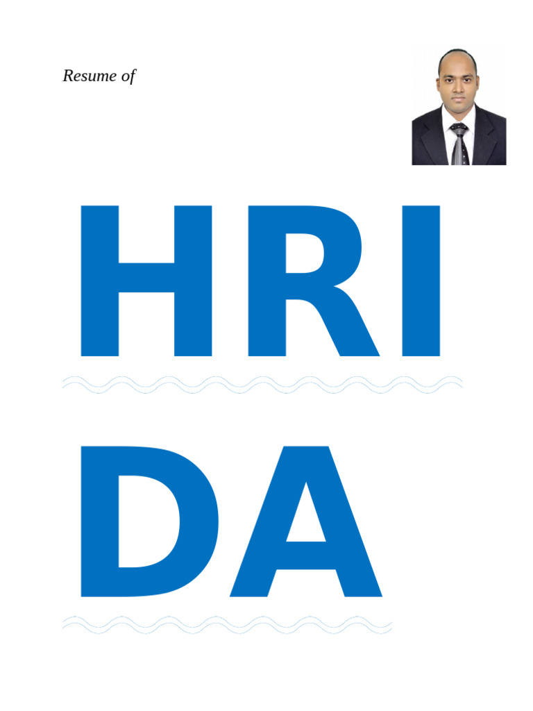 Resume Of Hridaya Pdf