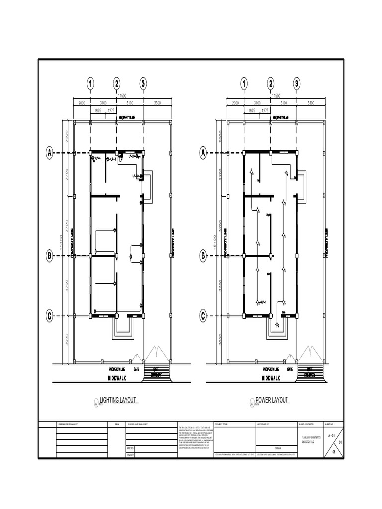 Lighting Layout Power Layout: NTS NTS | PDF