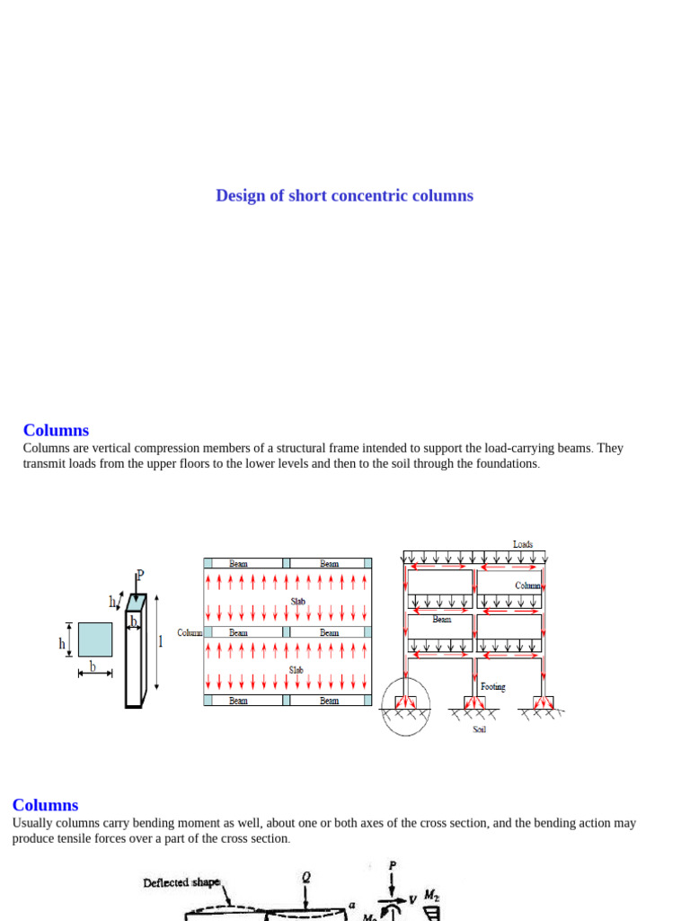 Short Columns Concentric | PDF
