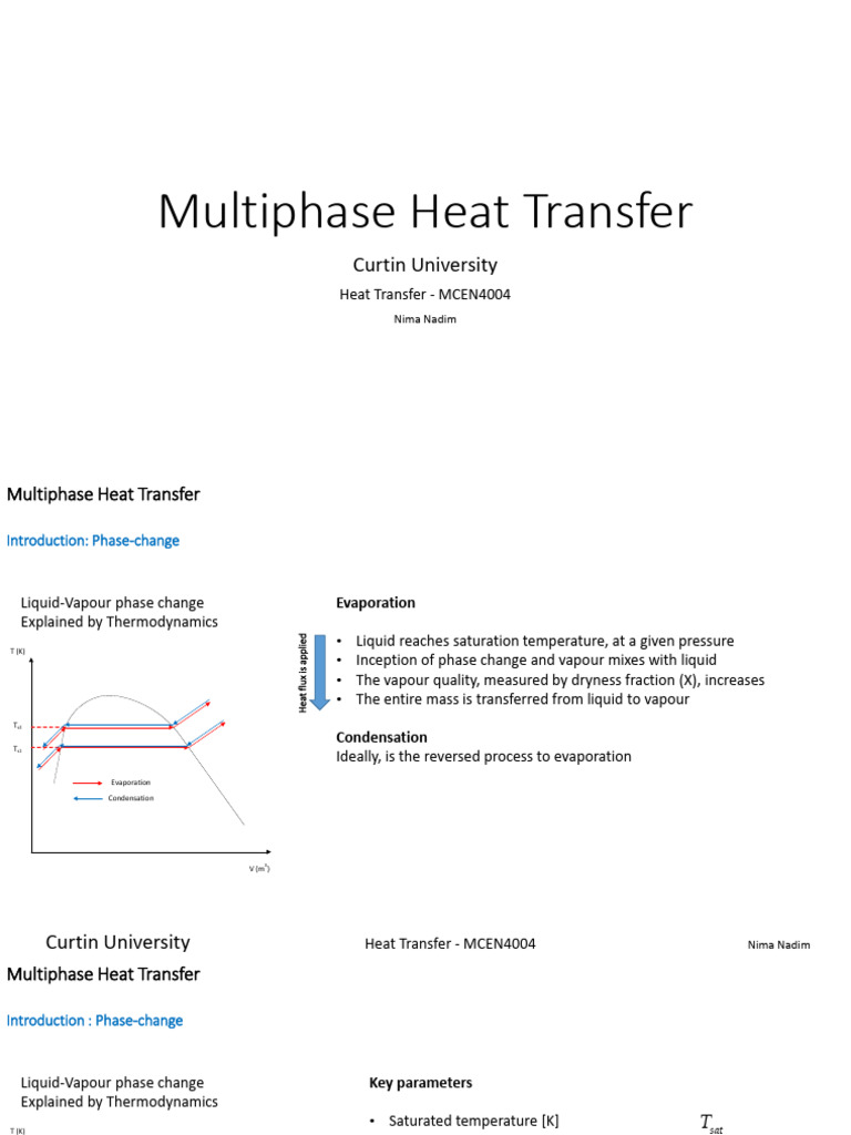Lecture 11 - Multiphase Heat Transfer | PDF