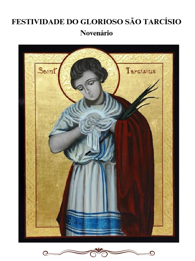 Novena de São Tarcísio: Oração e Reflexão | PDF | Eucaristia | Oração