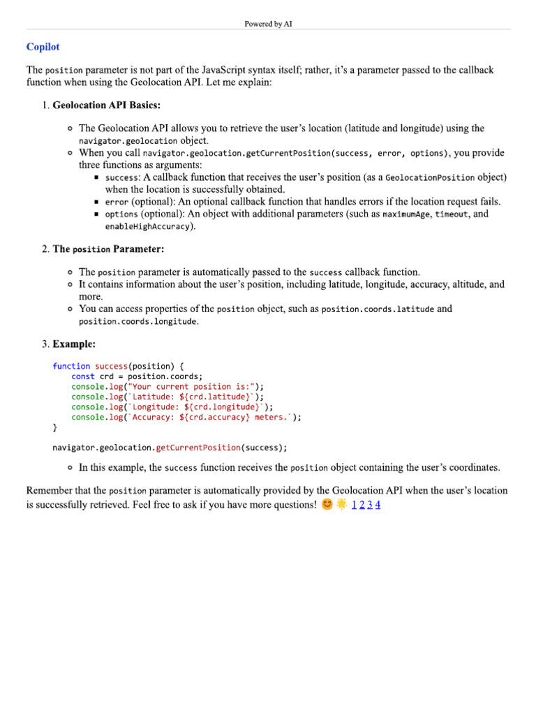 Geolocation API | PDF