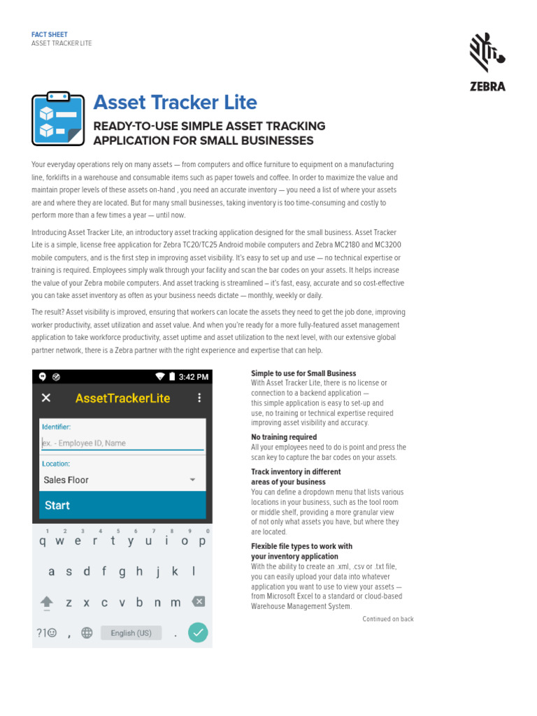 Asset Tracker Lite Fact Sheet en Us | PDF