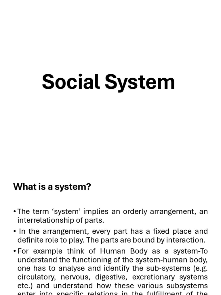 Lecture 2 Social System | PDF