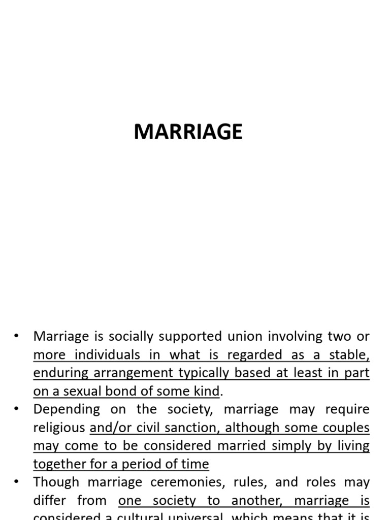 Lecture 4 - Social Institutions 2 - Marriage | PDF