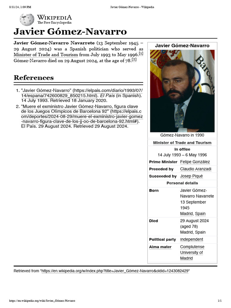 Javier Gómez-Navarro - Wikipedia | PDF