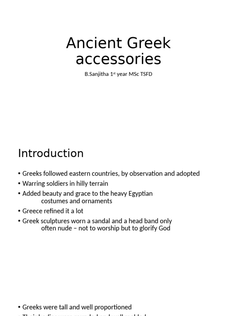 Ancient Greek Accessories | PDF