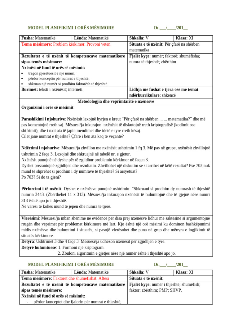 Matematika 11 - Ditare | PDF