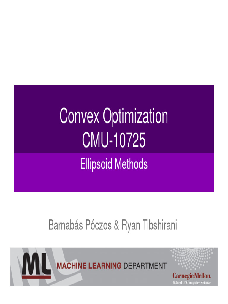 Ellipsoid Methods in Convex Optimization | PDF | Linear Programming ...