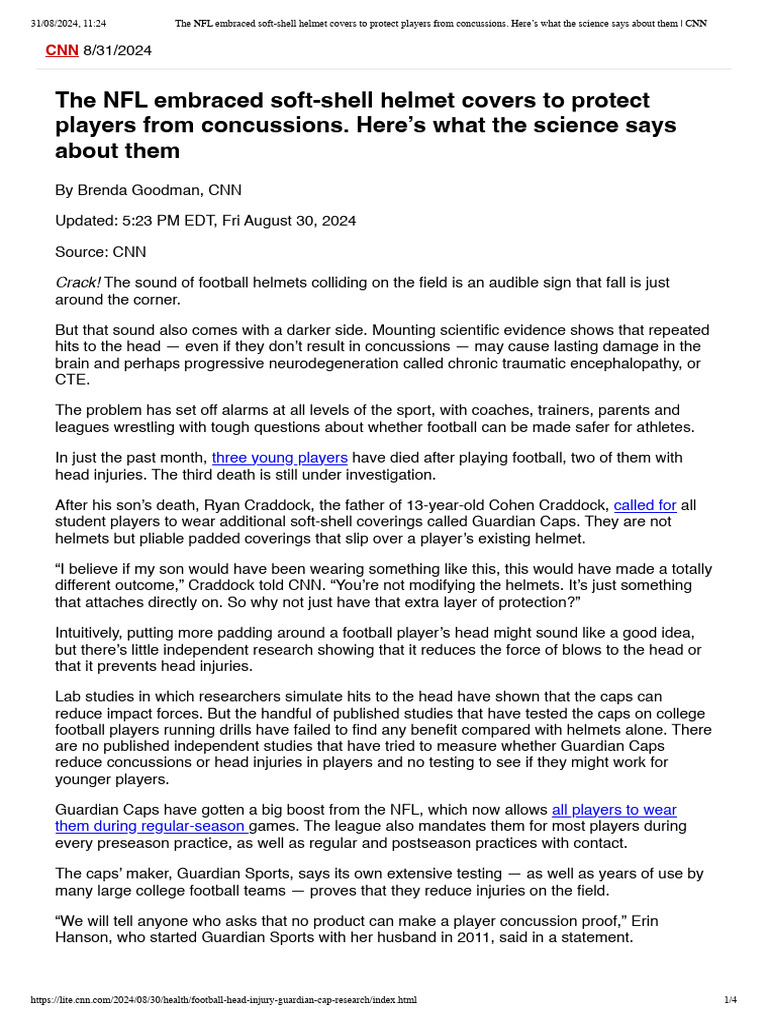 The NFL Embraced Soft-Shell Helmet Covers To Protect Players From ...