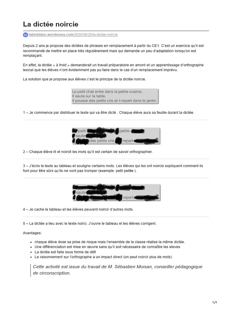 La Dictée Noircie-3 | PDF