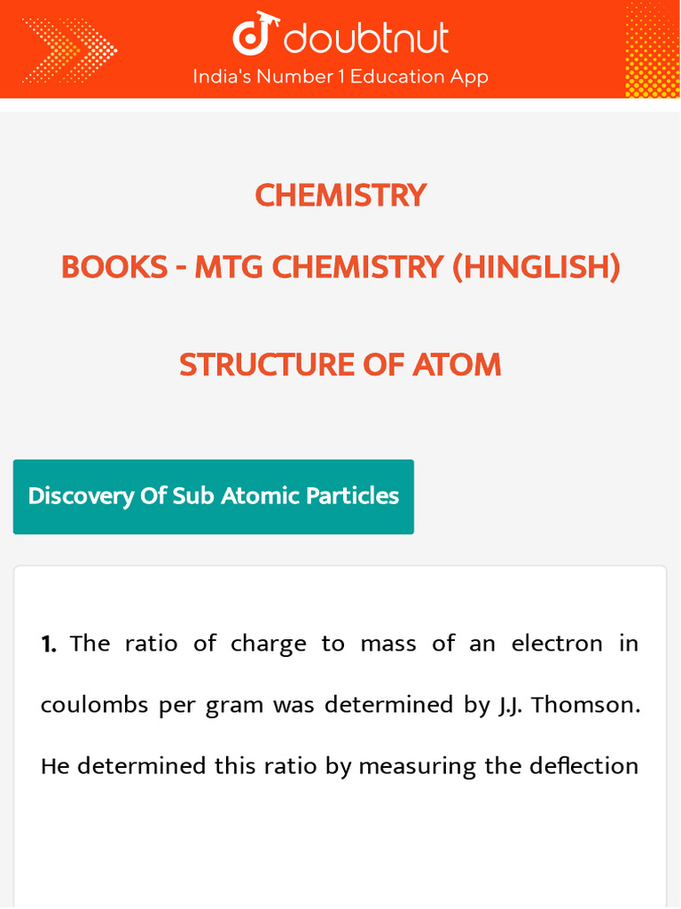 Atomic Structure | PDF