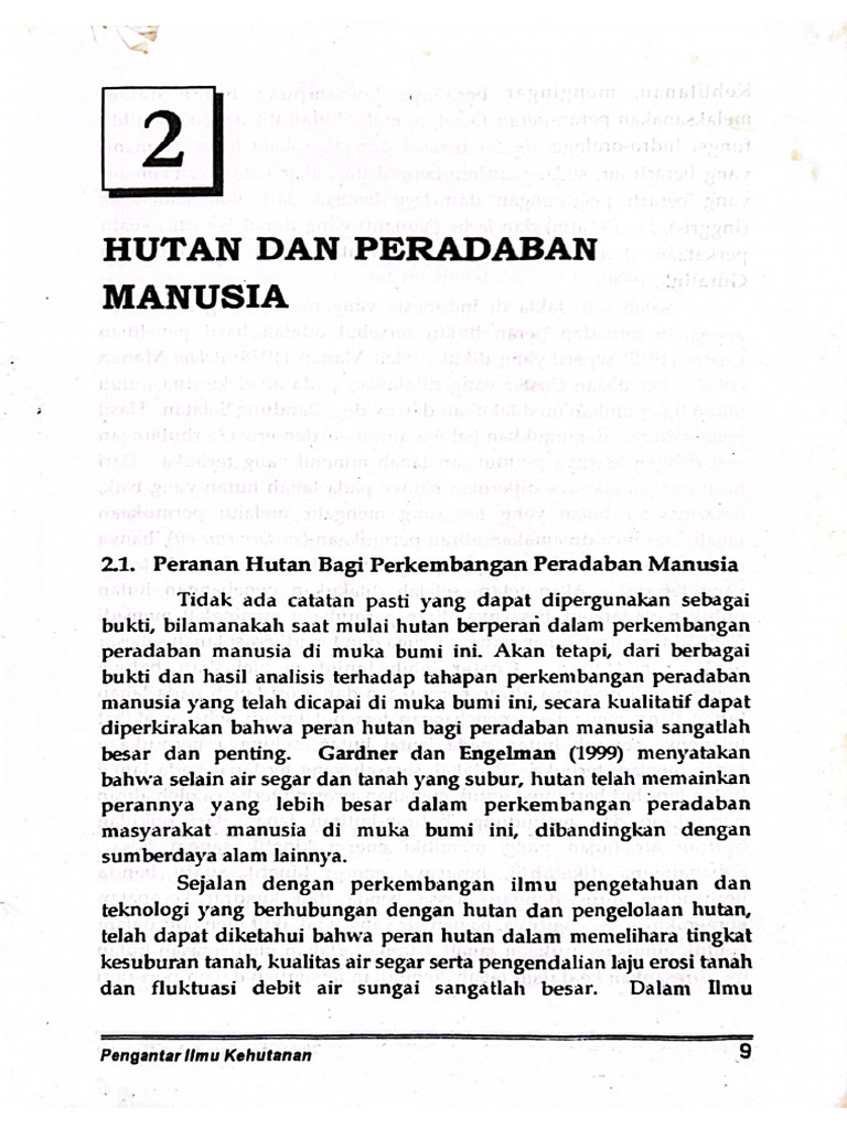 BAB 2 Hutan Dan Peradaban Manusia | PDF