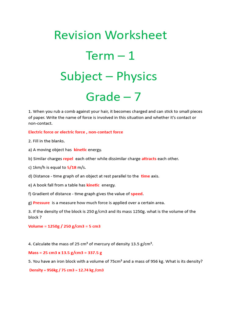 physics revision | PDF