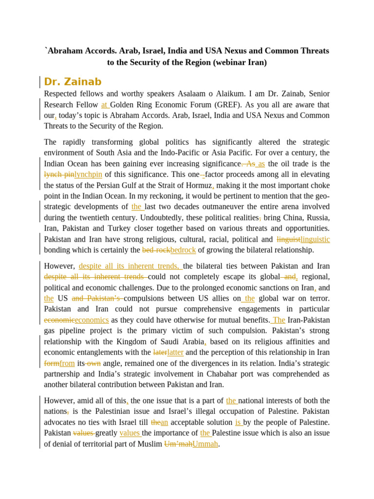 Abraham Accords With Iran Pdf