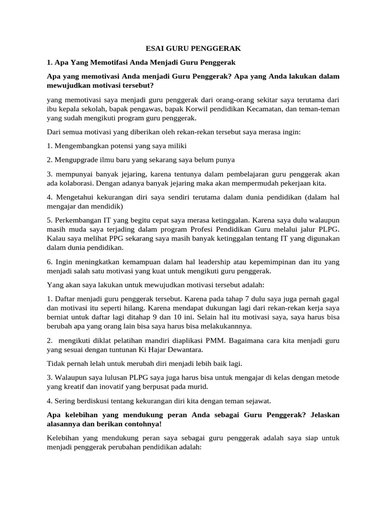 Esai Guru Penggerak | PDF