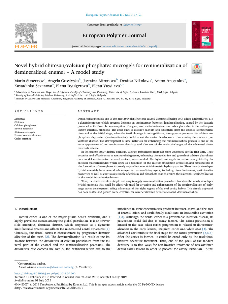 1 - Novel Hybrid Chitosan - Calcium Phosphates Microgels For ...