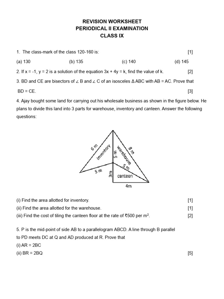 Revision ws1 Class 9 | PDF