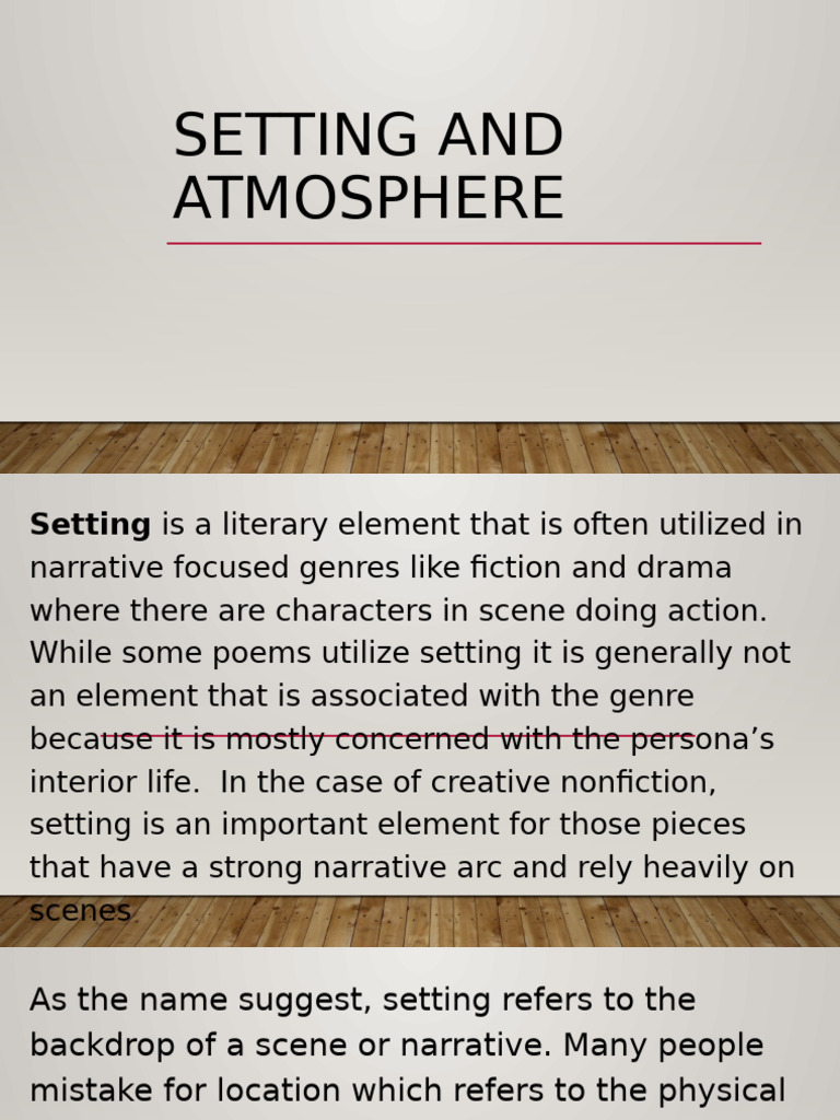 Copy SETTING AND ATMOSPHERE IN CREATIVE NONFICTION | PDF