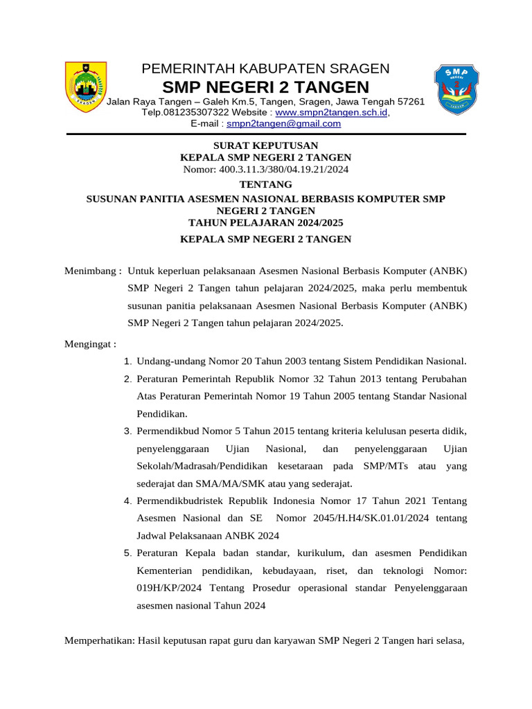 SK Anbk Ta 24-25 | PDF