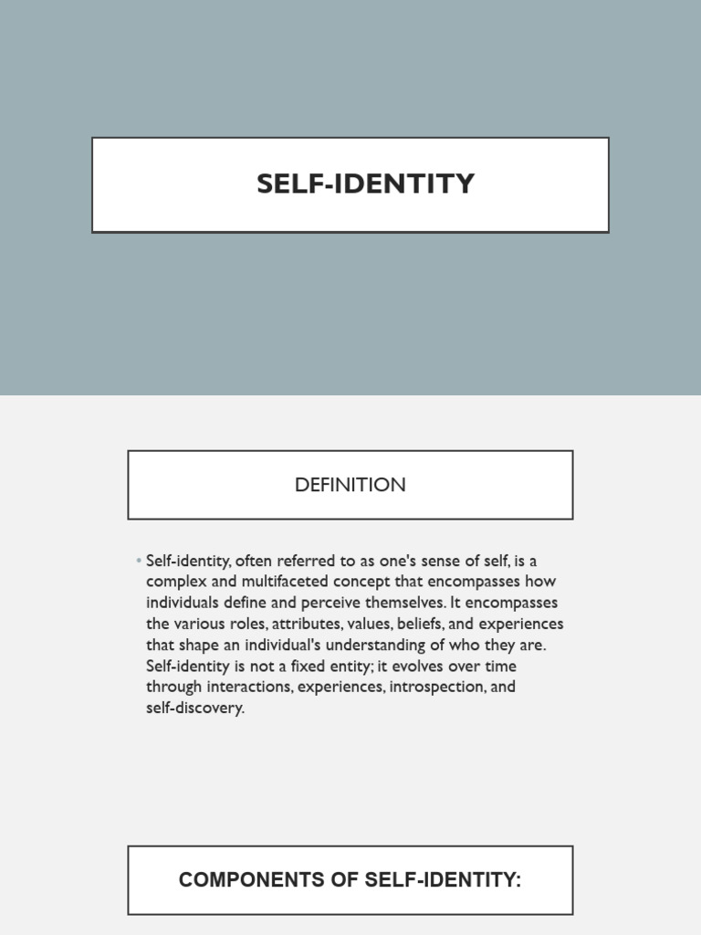Self Identity | PDF