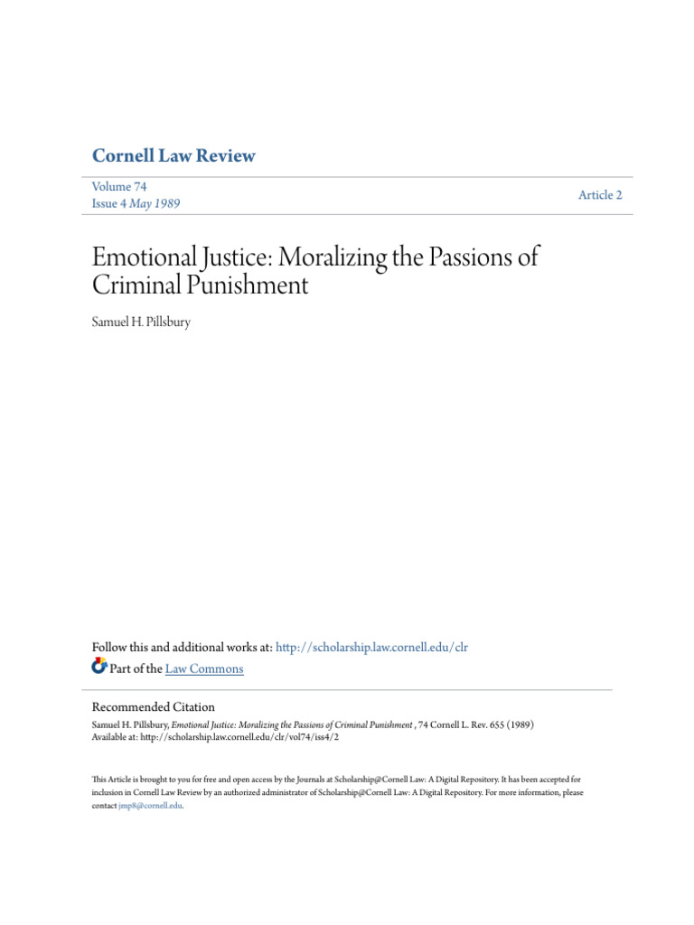 Emotional Justice | PDF