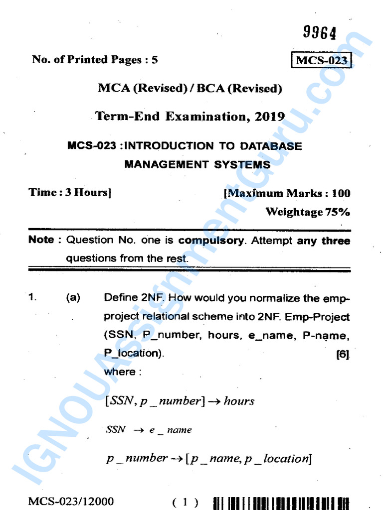 Dec - 2019 MCS-023 | PDF
