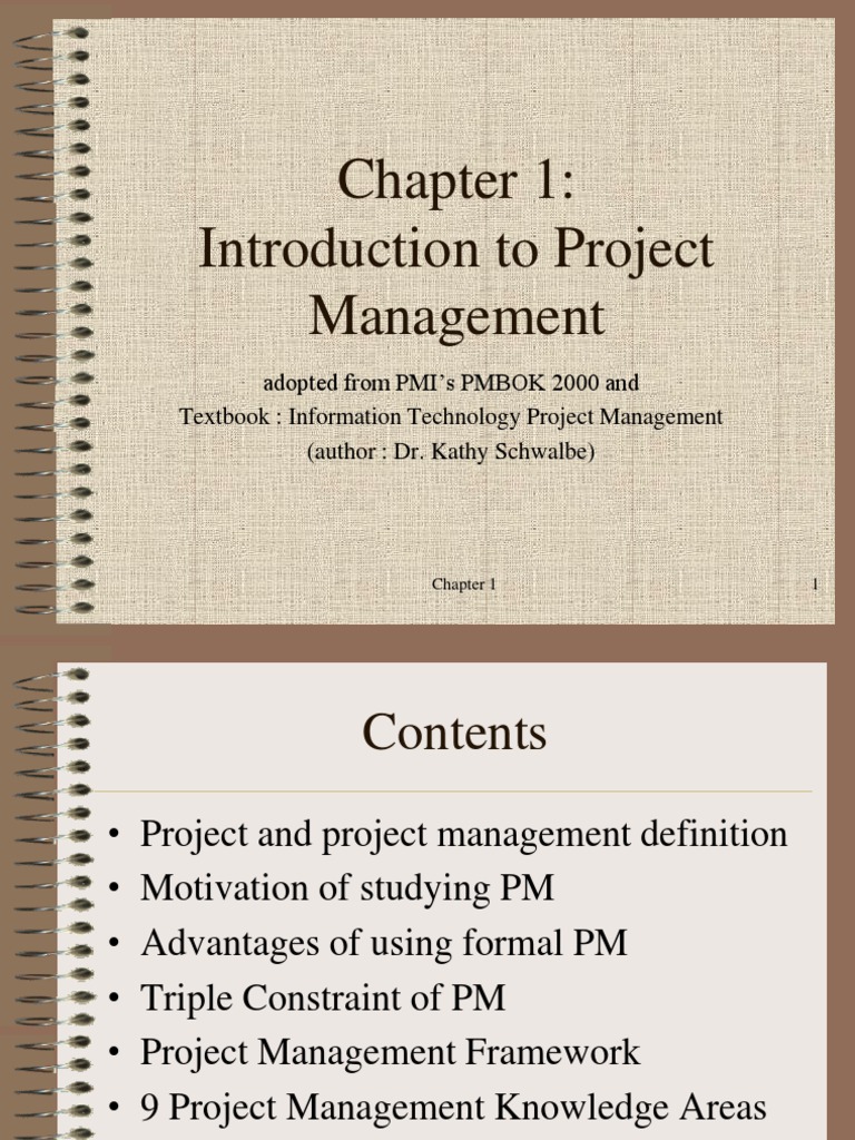 PMBOK Chapter 1 - Introduction To PM | PDF | Project Management ...