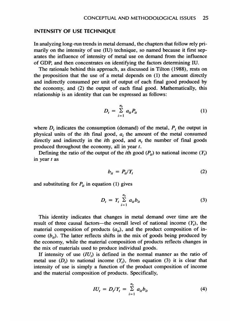 Handout Intensity of Use | PDF