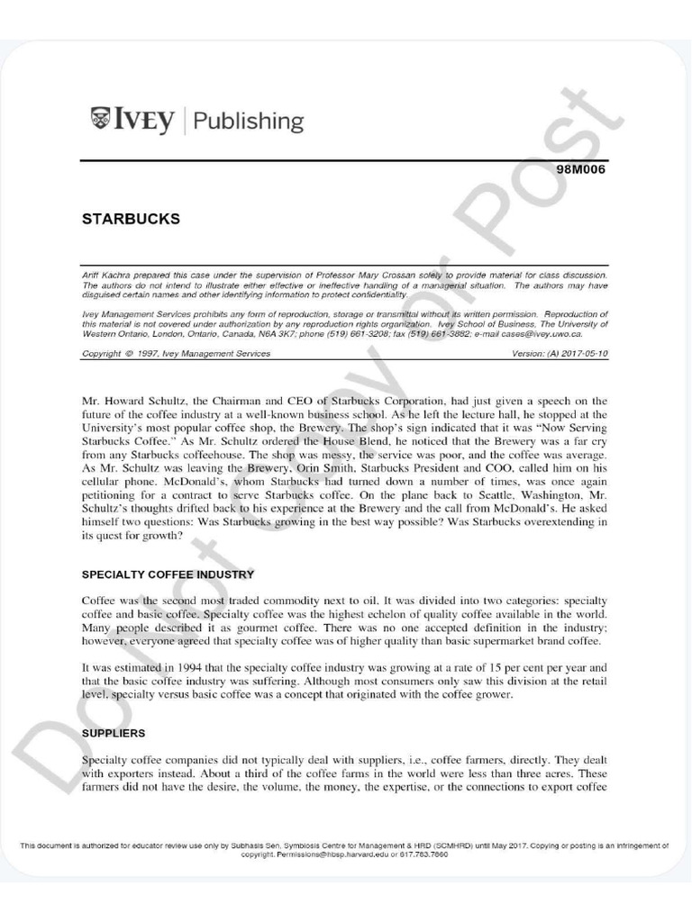 Starbucks | PDF