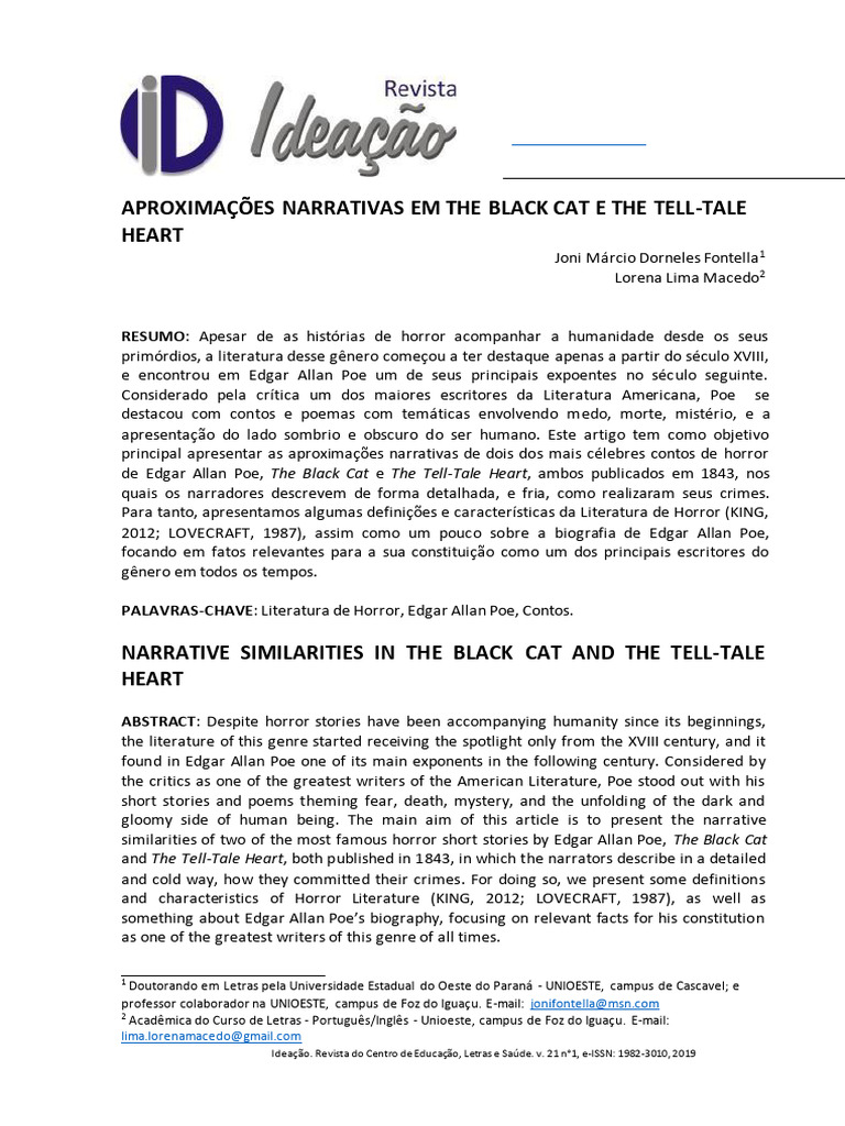 Aproximações Narrativas em The Black Cat e The Tell-Tale | PDF