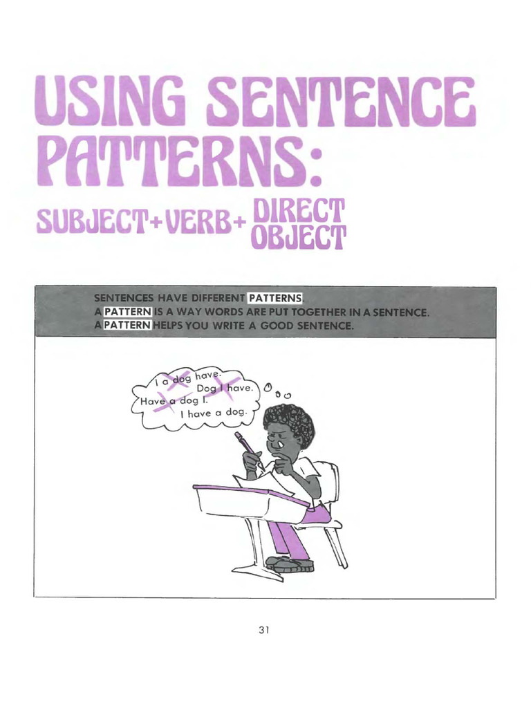 Structured Task For English Practice - Writing Sentences (Structured ...