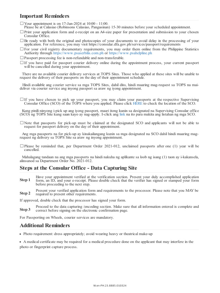 Important Reminders: Step 1 | PDF