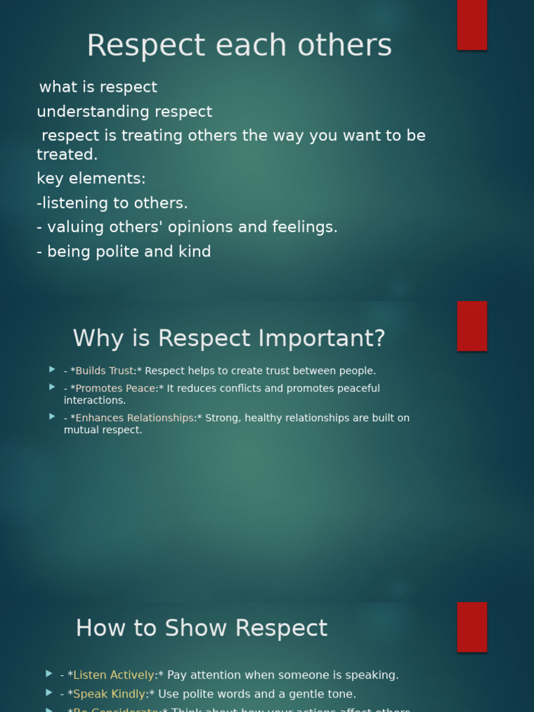 Respect Each Others | PDF
