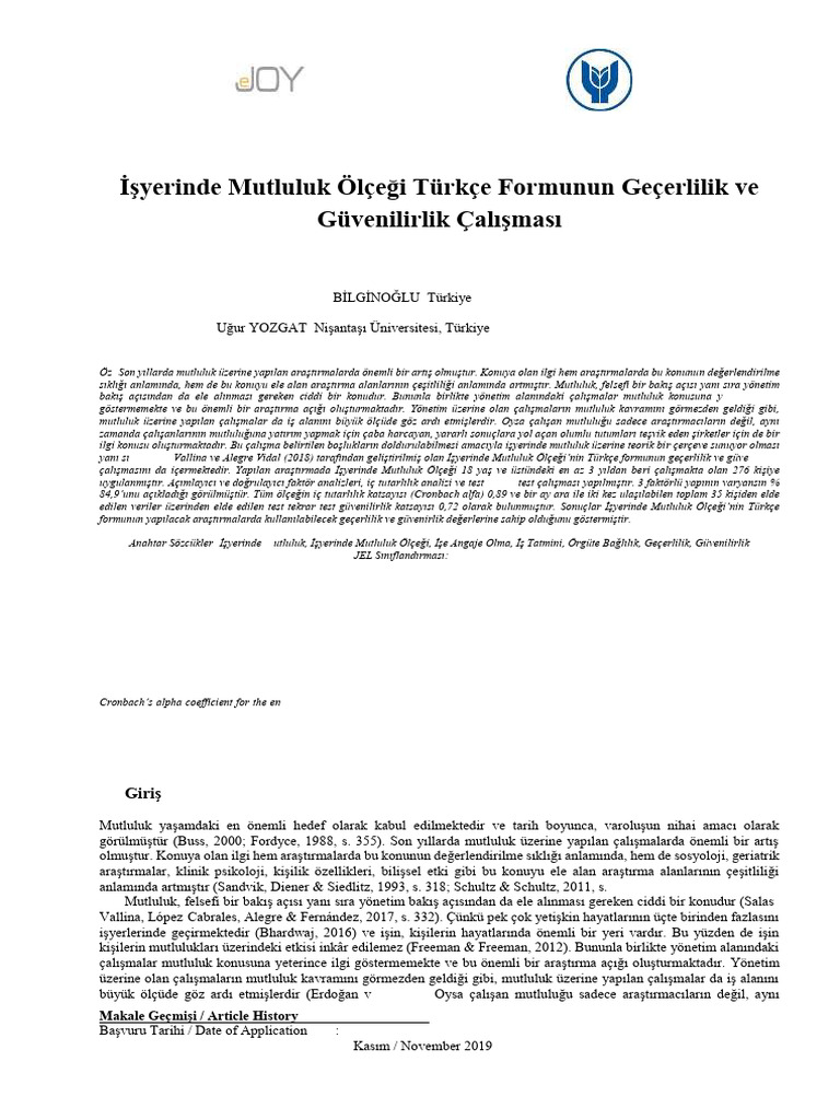 Isyerinde Mutluluk Olcegi Toad | PDF
