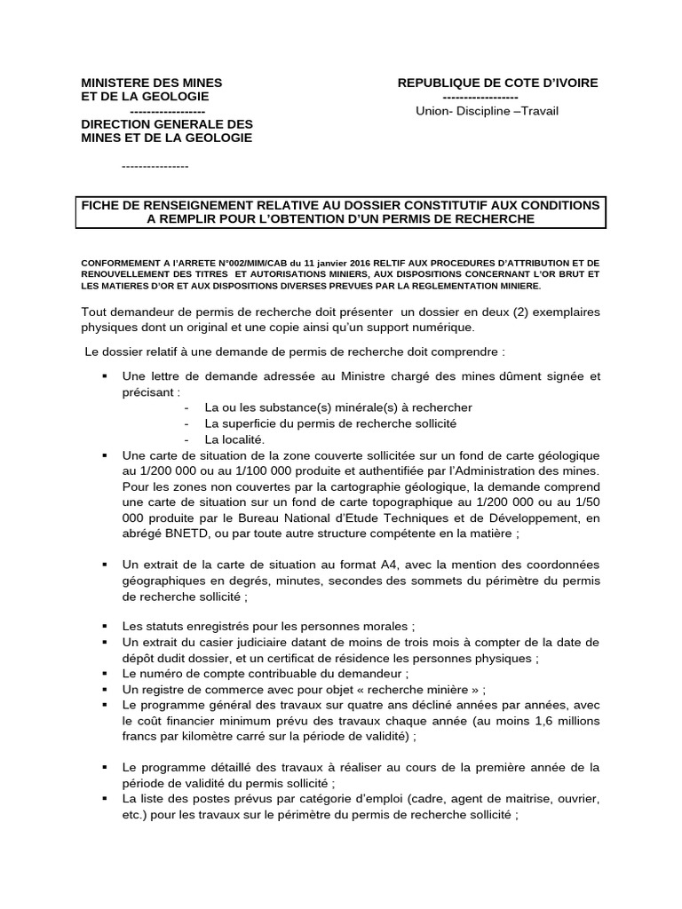 Fiche de Renseignement Attribution-PR | PDF
