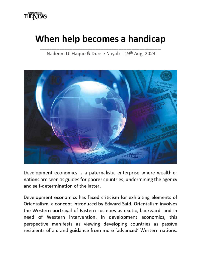 Pip When Help Becomes A Handicap | PDF