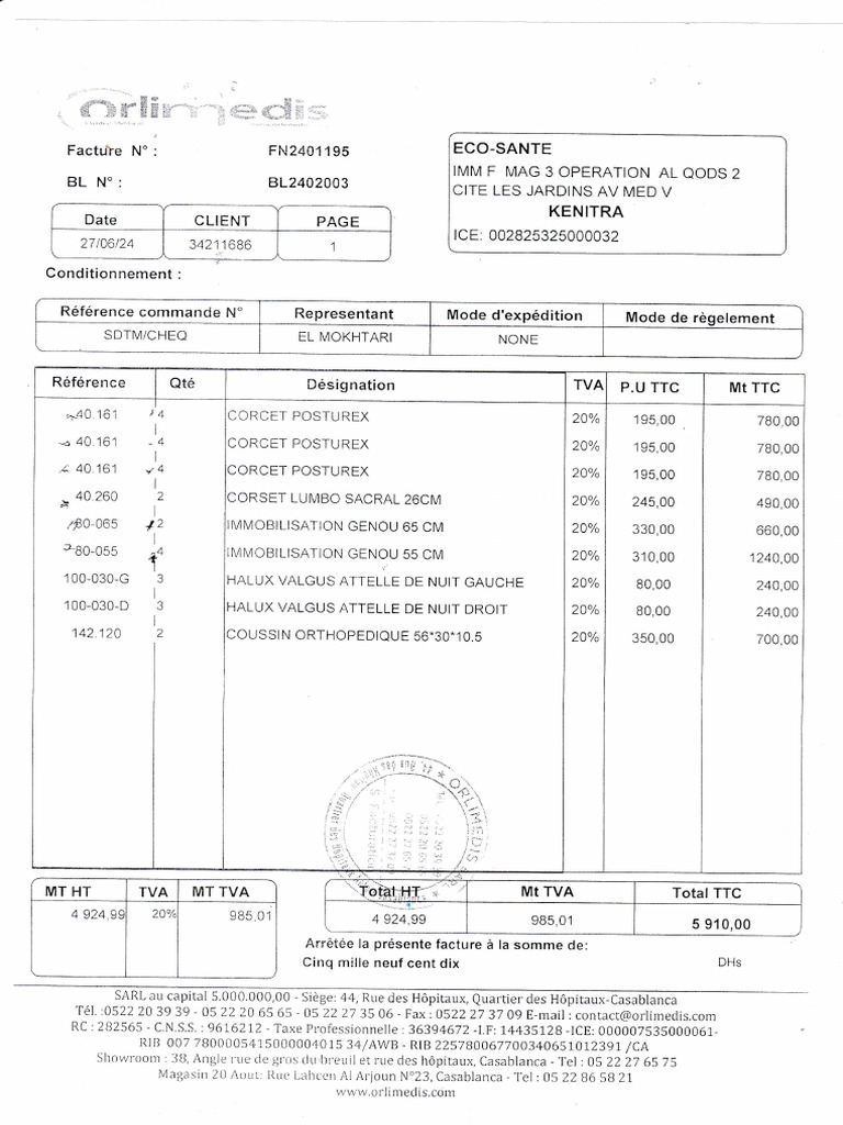 Des Facture Eco Sante | PDF