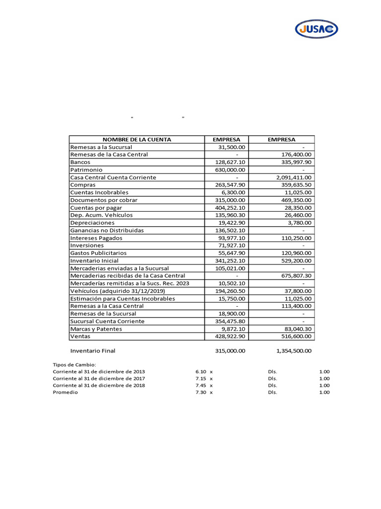Ejer 1 Moneda Extranjera | PDF | Contabilidad | Finanzas y dinero