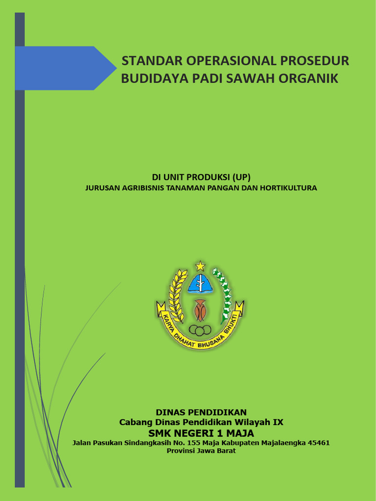 Sop Budidaya - Divisi Padi | PDF