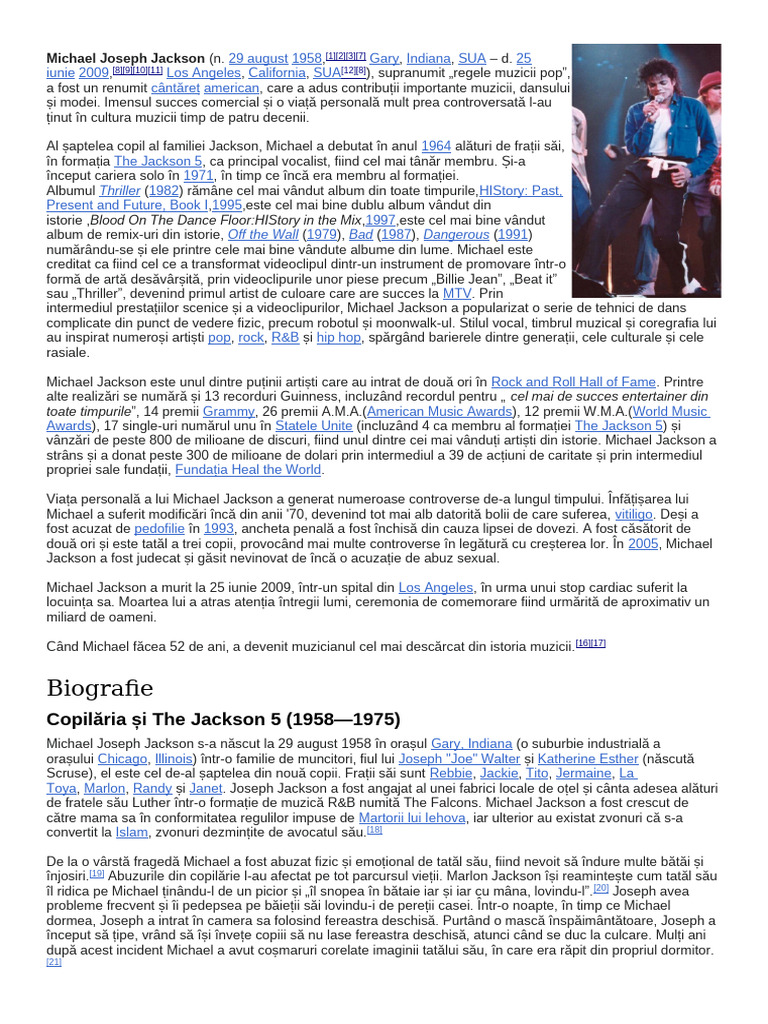 Michael Joseph Jackson | PDF
