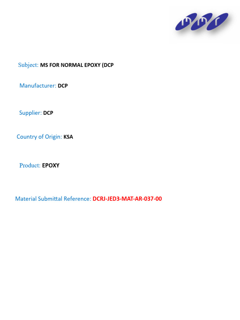 Ms For Normal Epoxy | PDF | Toxicity | Personal Protective Equipment